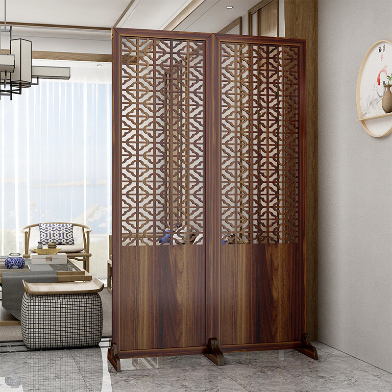 New Chinese Style Screen Entrance Solid Wood Living Room Partition ...