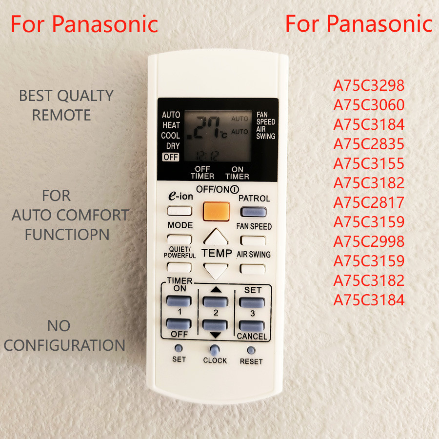 Panasonic Aircon Remote Control (Patrol Function) Panasonic Remote ...
