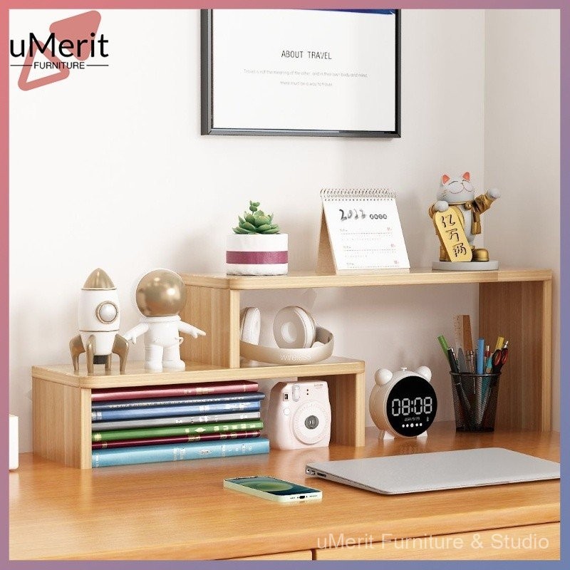 Desk organiser Scalable long and short desktop layered storage desk ...