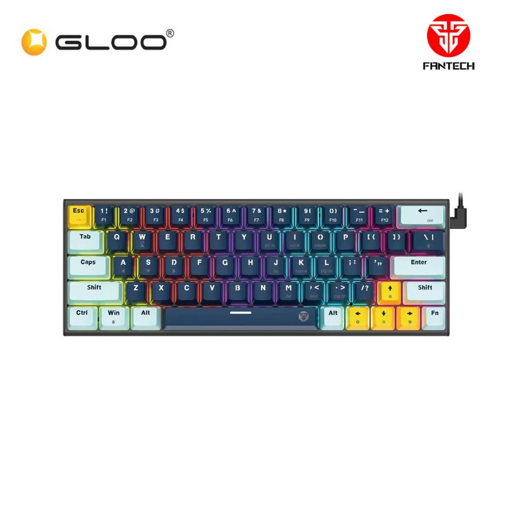 FANTECH (MK874V2-NAVY BLUE)-MIZU 水 EDITION ATOM 63 KEY WIRED GAMING ...
