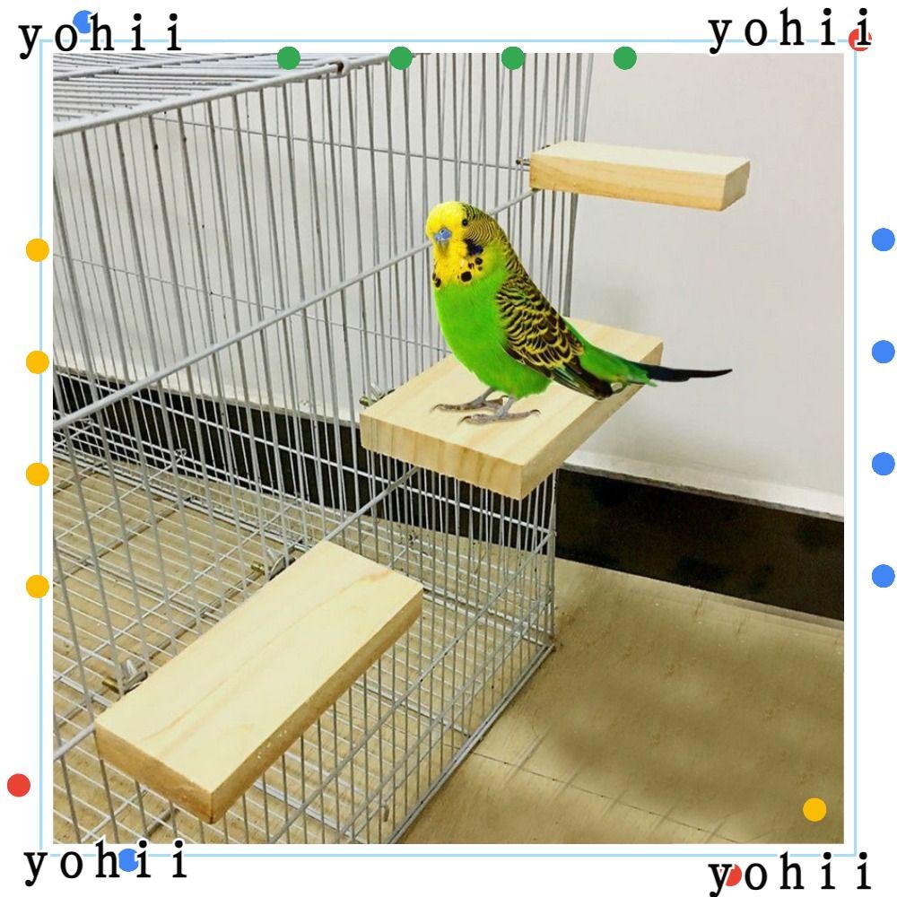 YOHII Hanging Platform Parrot Springboard Bird Cage Toys Perched Cage ...