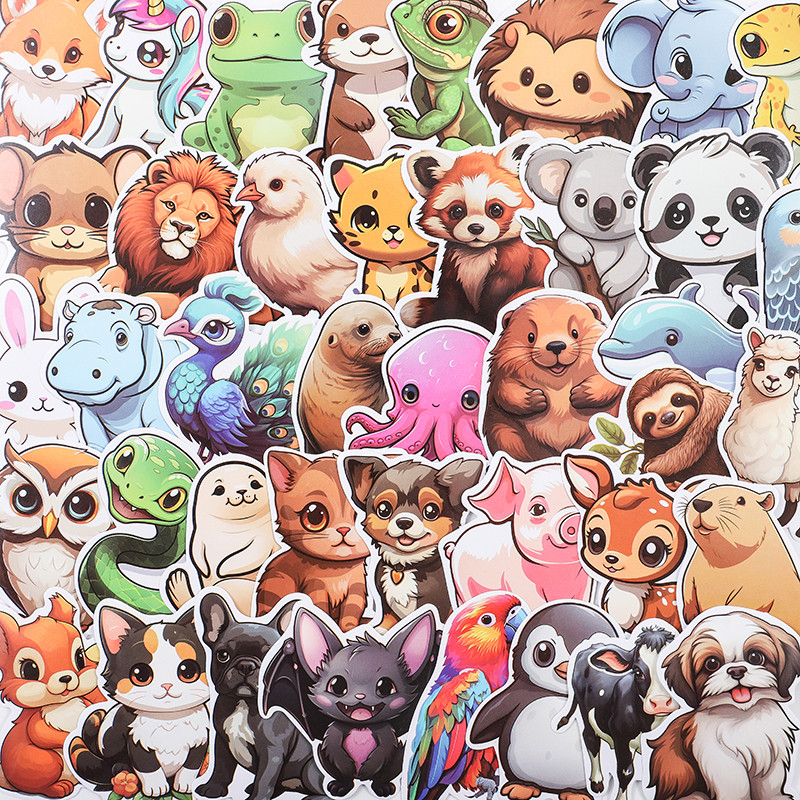 stickers for kids cute stickers 50 cute animal cartoon stickers laptop ...