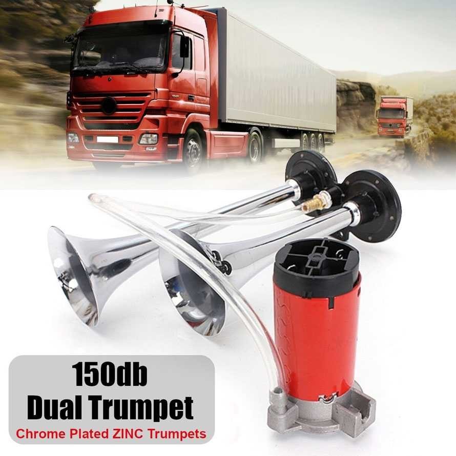 Car Trumpet Horn Dual Air Horn 150dB 13V | Dual Air Horn Car Trumpet ...