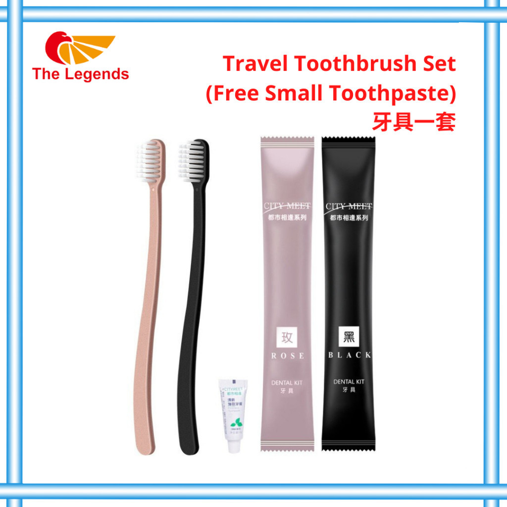 Disposable Travel Kits Toothbrush + Toothpaste Set for Hotel / Hostel ...