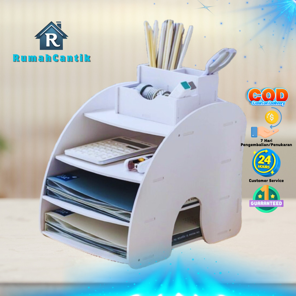 Rumahcantik - Office File Organizer Rack Letter Storage Rack Document ...