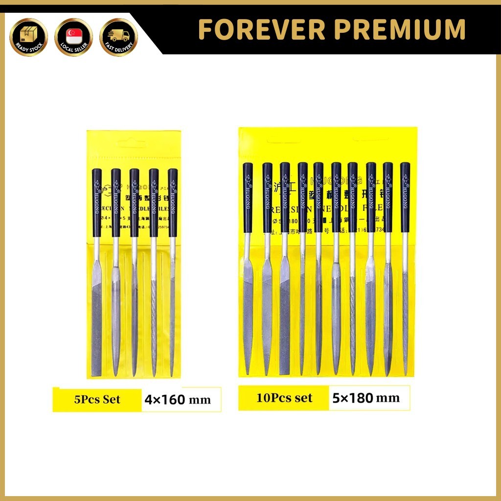 (FOREVER PREMIUM) 5Pcs/ 10Pcs Hand Mini Filer Needle Metal File Set DIY ...