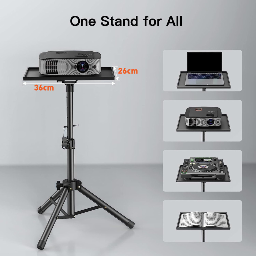 Projector Stand Tripod Adjustable Portable Floor Stand DJ Racks Laptop ...