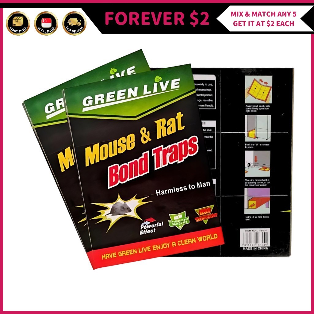 (FOREVER $2) Super Strong Sticky Mouse Rat Mice Trap Board Glue Catch ...