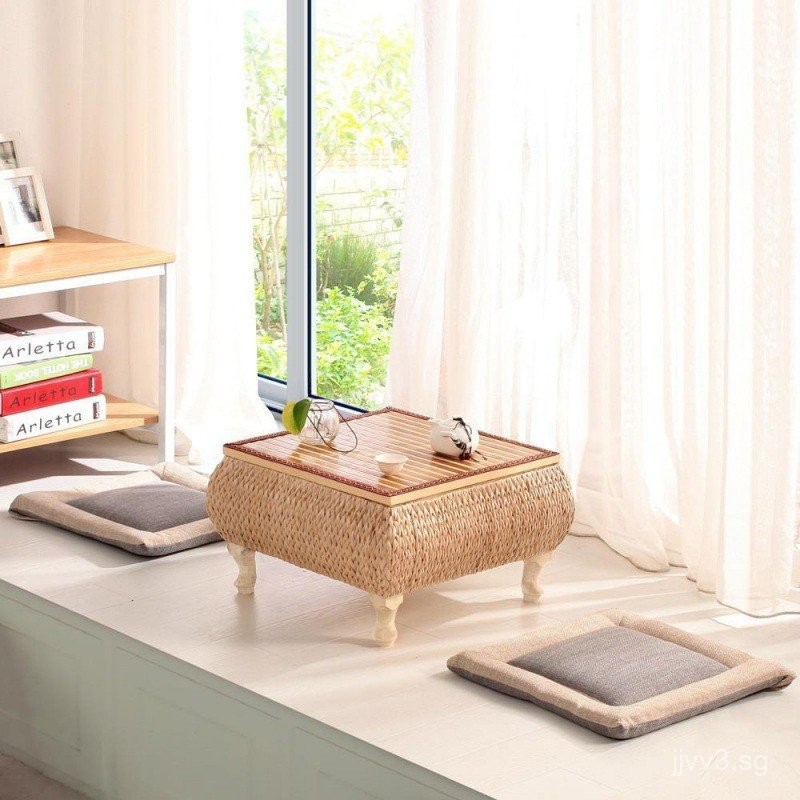 Bay Window Cushion Modern Minimalist Japanese Solid Wood Tatami Coffee Table Desk Small Window ...