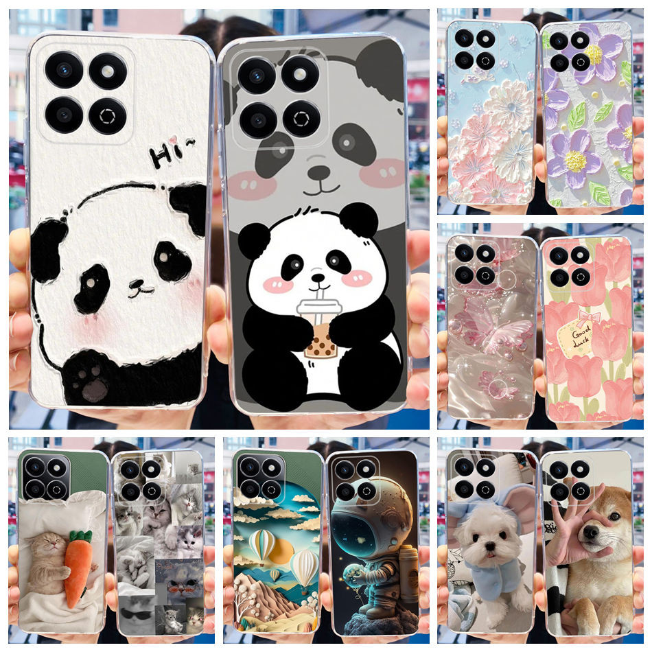 Honor 200 Smart 2024 Soft TPU Silicone Case Honor 200smart Cute Panda ...