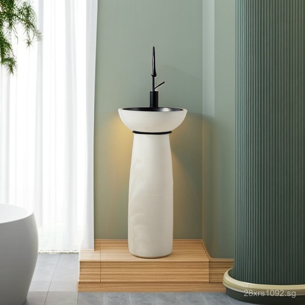 Freestanding Column Basin Wash Basin Bathroom Outdoor Integrated ...