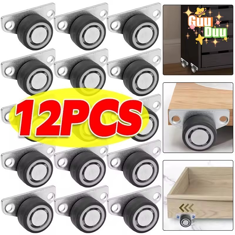 [ GuuDuu ] 4-12set Furniture Caster Side Mount Wheels - Side-Mounted ...