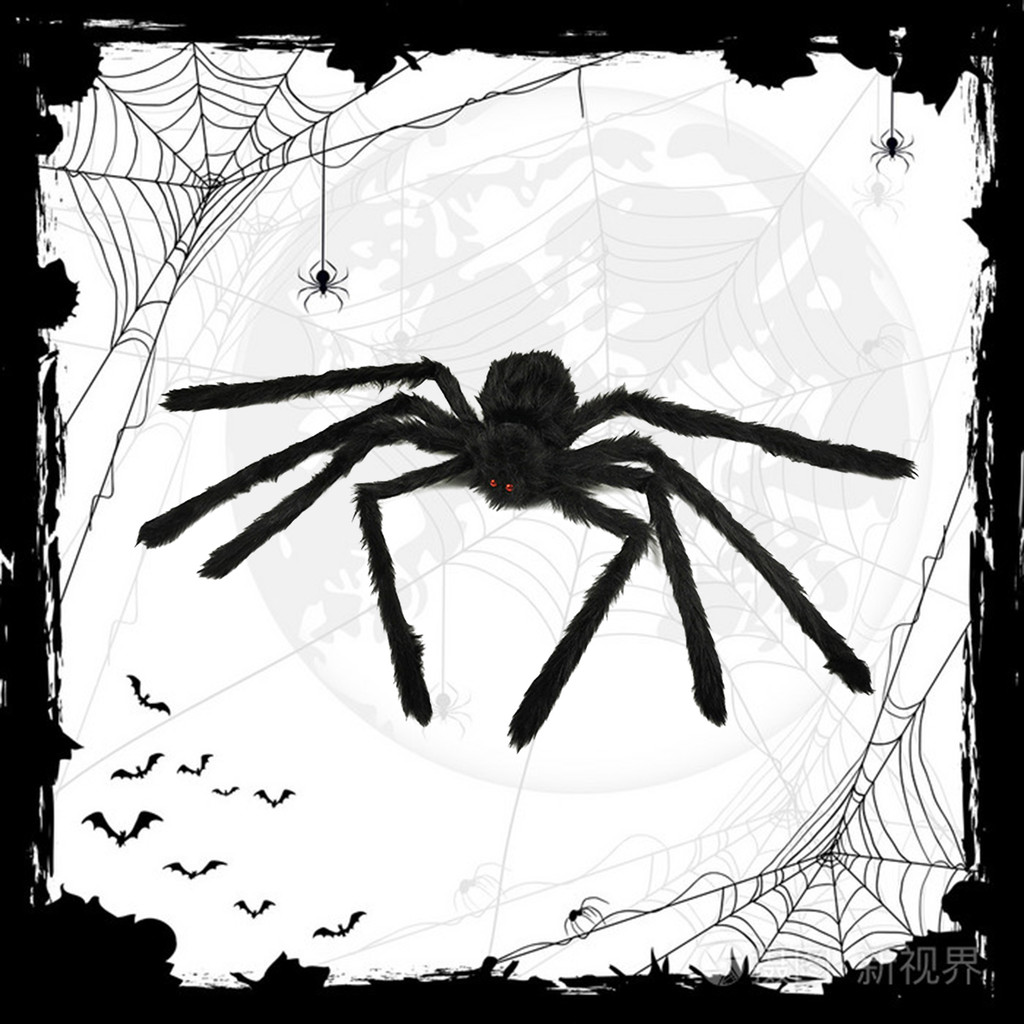 30/50cm Horror Halloween Spider Decoration, Haunted Outdoor Giant Plush ...