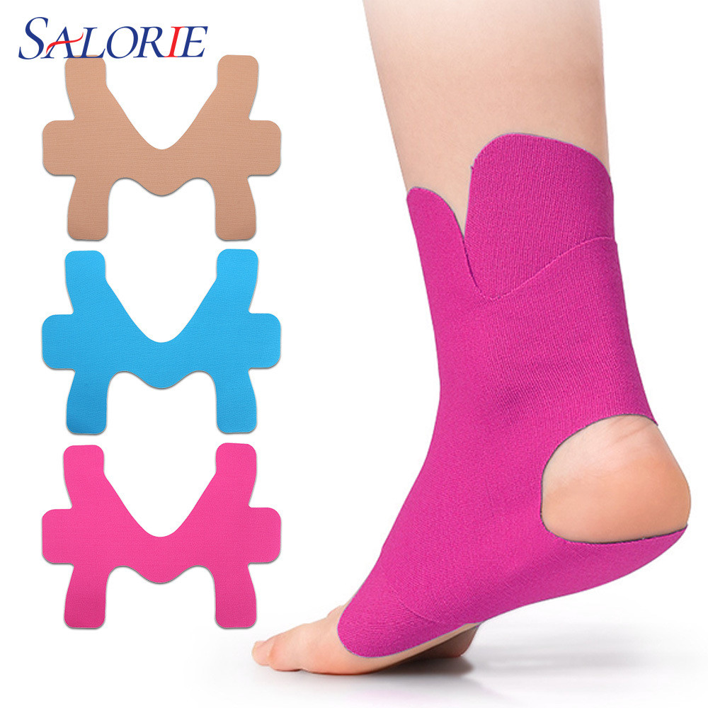 Salorie 5pcs Kinesiology Wrap Tape for Ankle Breathable Athletic Tape ...