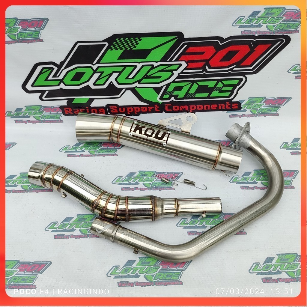 PhKou Mahachai Canister SUPERR open pipe 51mm for Tmx 125 155 Rusi tc ...