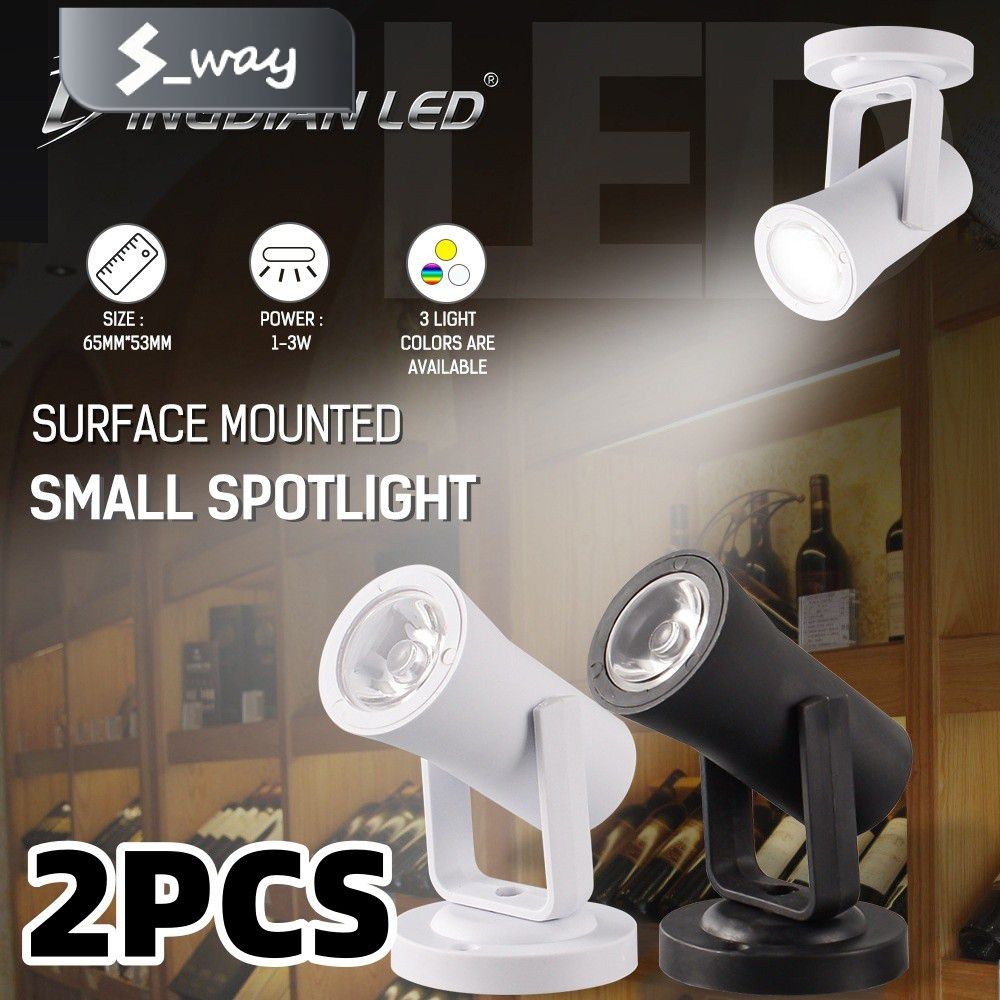 2PCS LED Mini Spotlight AC220V 1W 3W Low-power Consumption Warm White ...