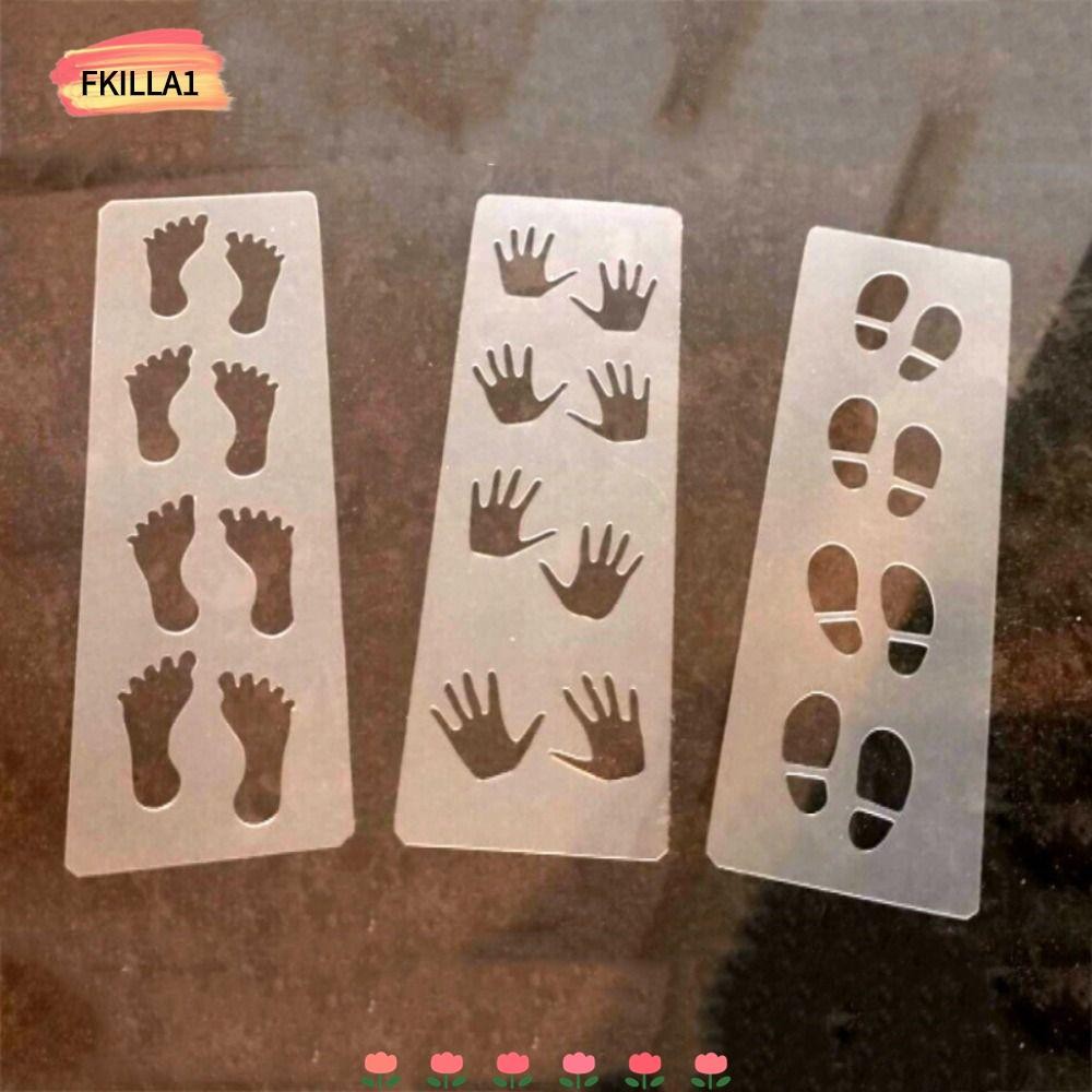 FKILLAONE Gnome Stencil Footprints, Creative Mini Template Mini ...