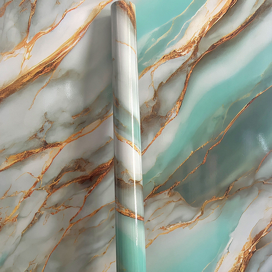 Hot-selling Granite Marble Self-Adhesive Wallpaper Glossy Waterproof ...