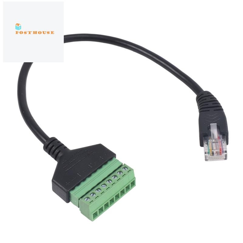 RJ45 Screw Terminal Connector Cable RJ45 Male to 8 Pin Extension Cable Lead for Cat5/6/7 ...