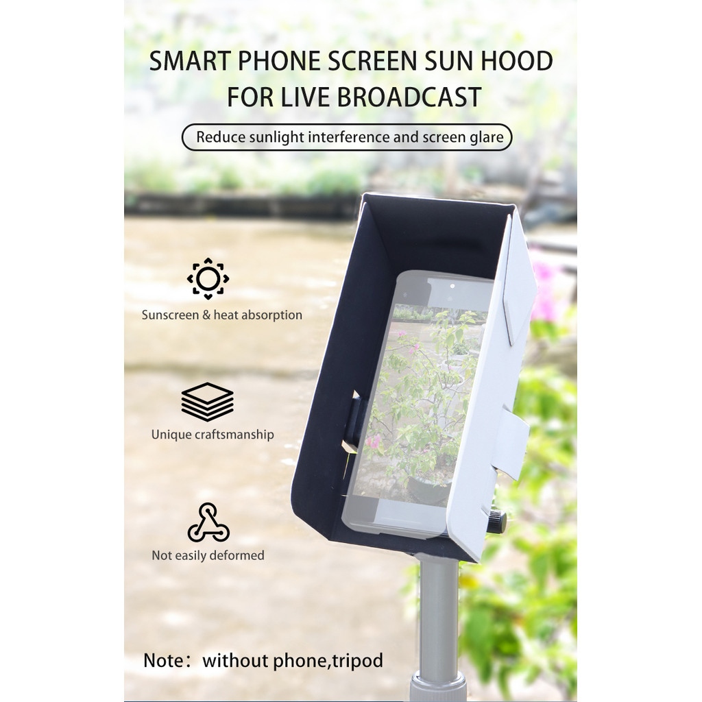 XT-XINTE Foldable Sun Shade Mobile Phone Magnetic Hood Sun Shield Anti ...