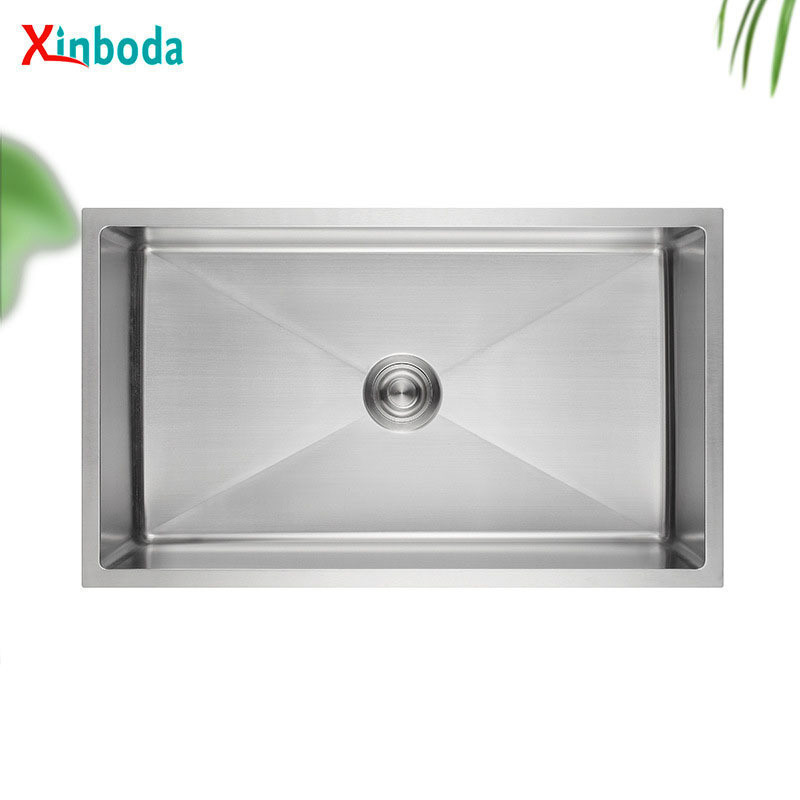 Round corner table, oversized 304 stainless steel sink, handmade single ...