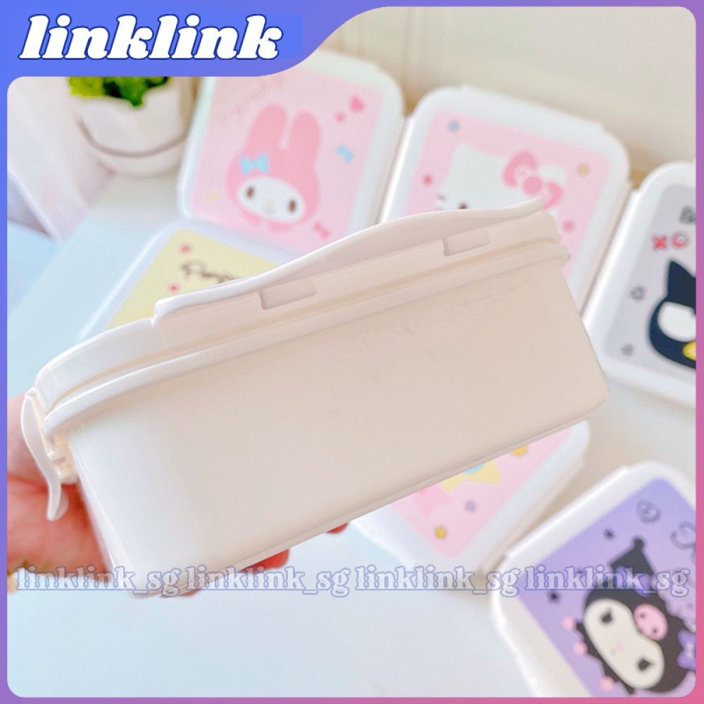 Sanrio Plastic Crisper Cute Kuromi Cinnamoroll Student Bento Lunch Box ...