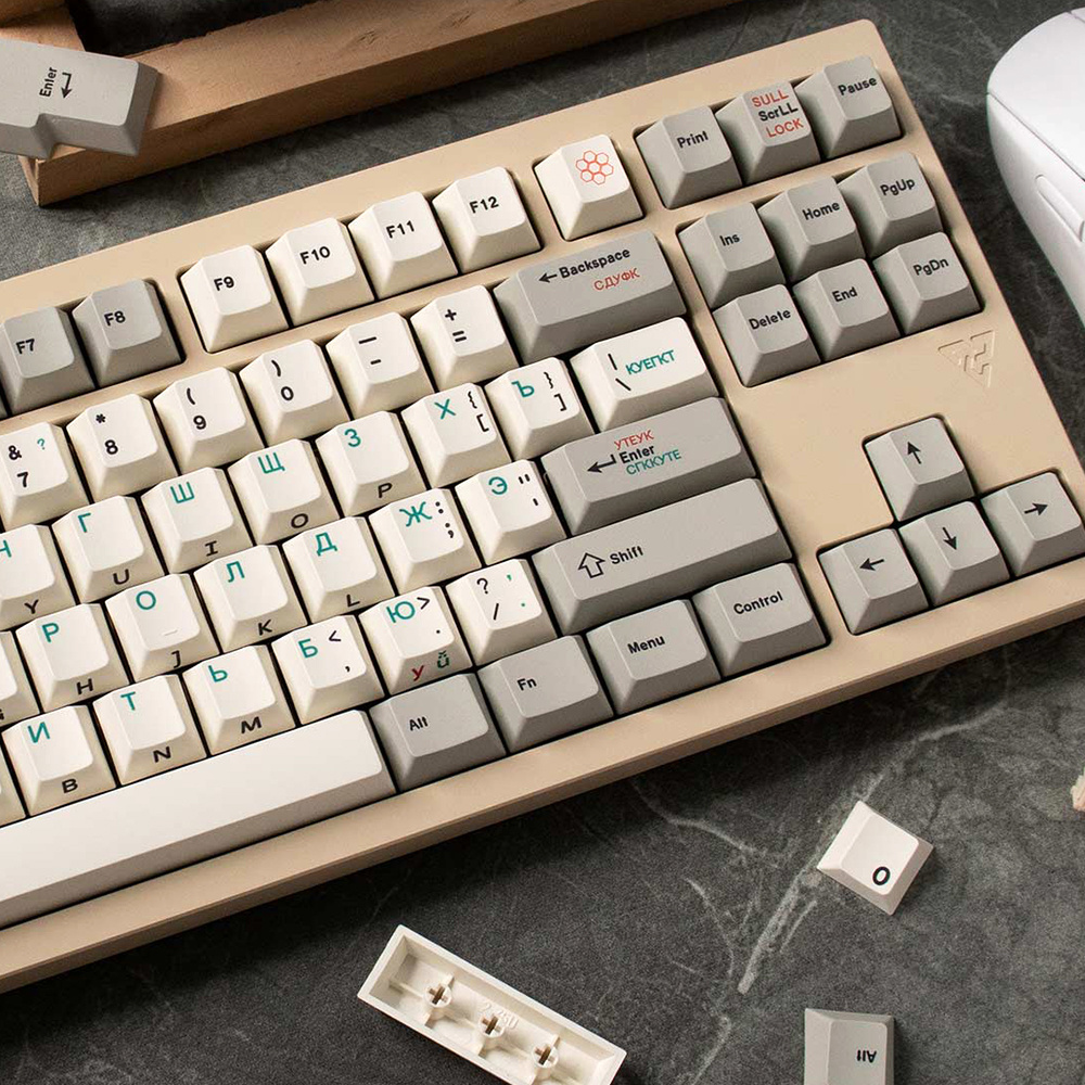 Retro Russian Keycap/set 144Keys Cherry Profile PBT Custom Keycaps for ...