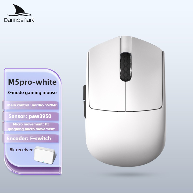 Darmoshark M5 PRO 8K Gaming Mouse Wireless Bluetooth PAM3950 30000DPI ...