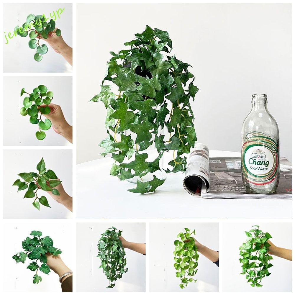 JEREMY Fake Ivy Leaf Leaves, Realistic Soft Artificial Copper Coin ...