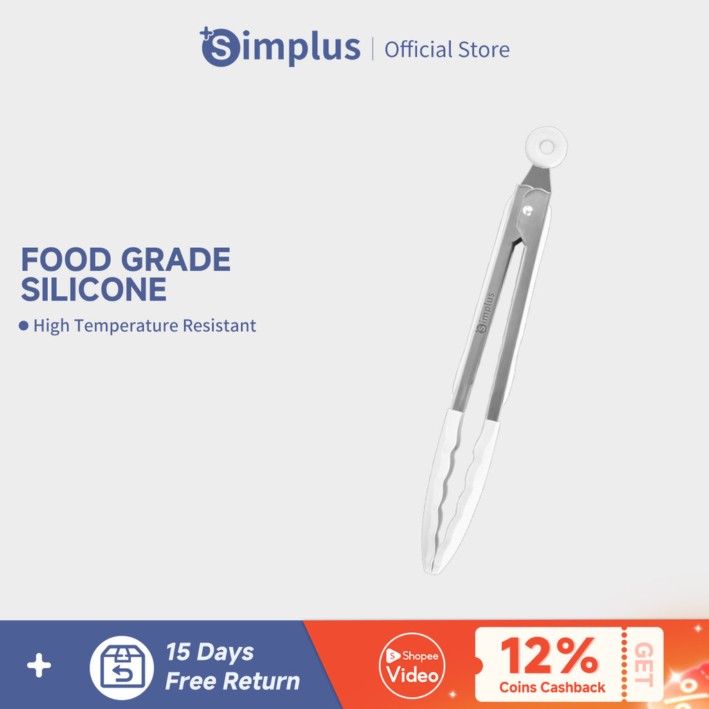 Simplus Silicone Tongs Cooking Tweezers 9 inch 26cm SPJA001 | Shopee ...