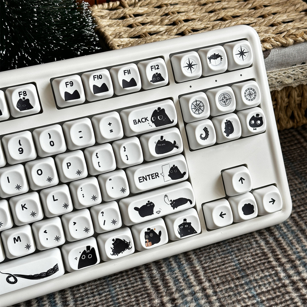 Klein Cat Keycaps 120 Keys Cherry/MOA Profile PBT Dye Sublimation ...
