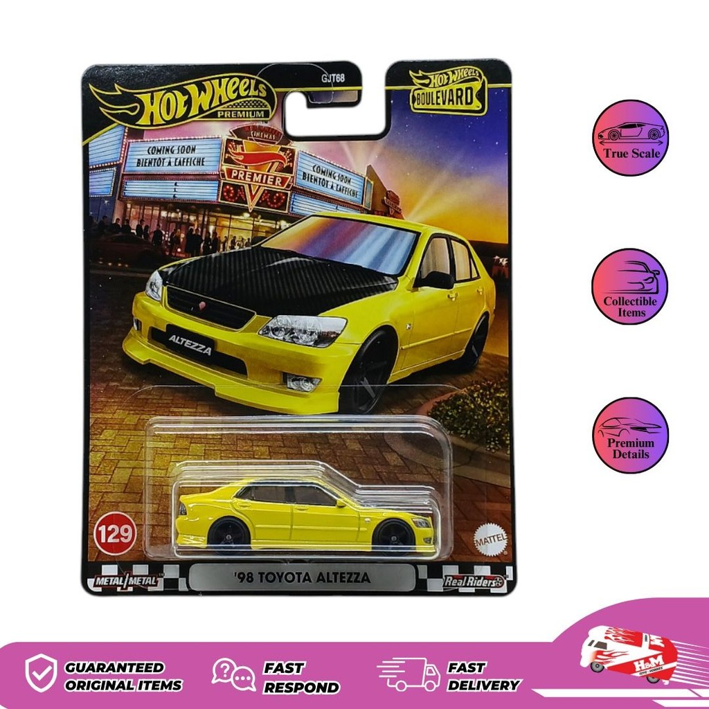 Hot Wheels Premium Boulevard 98 Toyota Altezza Yellow | Shopee Singapore