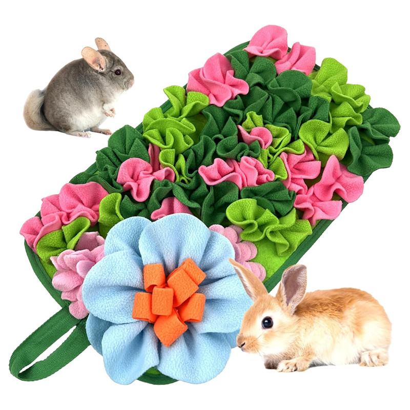 Rabbit Snuffle Mat for Small Animals Foraging Mat, Cute Puppy Feeding ...