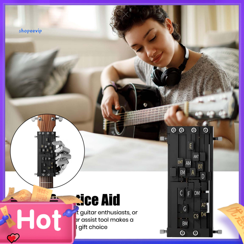 SPVPZ Guitar Practice Aid Guitar Aid Tool Easy Guitar Chord Trainer for ...