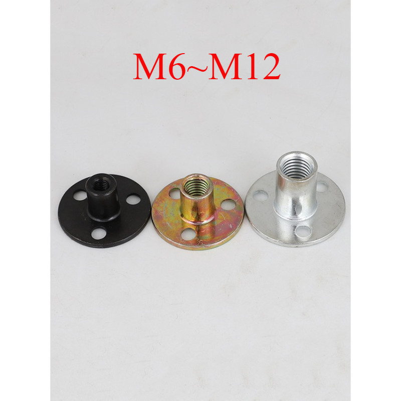 [YSL] M6m8m10m12 Iron Plate Nut Galvanized Three-Hole Nut Nut Furniture ...