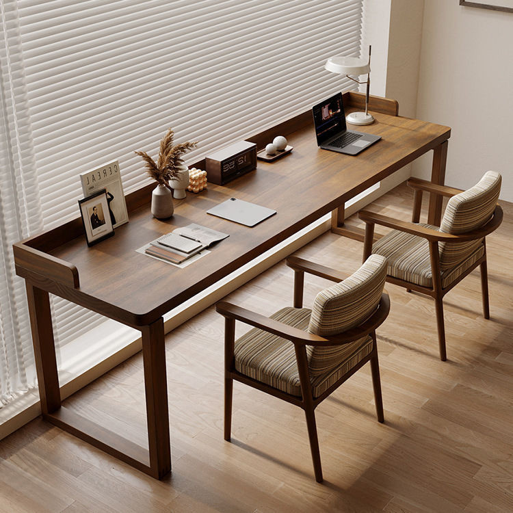 Solid Wood Simplicity Study Desk Log Style Home Computer Table and ...