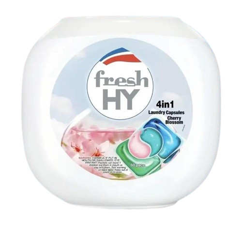 Fresh HY 4-in-1 Laundry Capsules 60 Pods - Rose/Lavender/Cherry Blossom ...