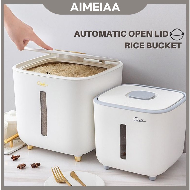 💯SG Ready Stock Rice Storage Box Grain Container Household Cereal Rice ...