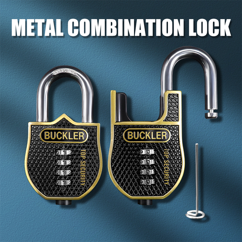 Combination Lock Resettable 4 Digit Padlock with Combination ...