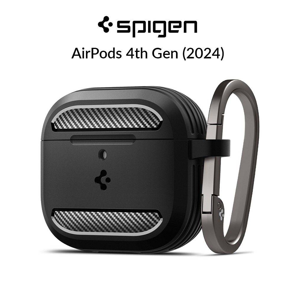 Spigen AirPods 4th Gen (2024) Case Rugged Armor Wireless Earbuds Casing ...