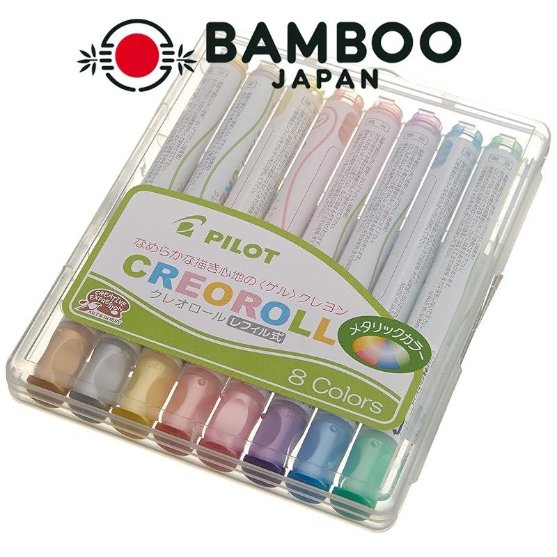 Pilot Gel Type Crayon Creoroll Pilot Creoroll Lame 8 Color Set Pilot ...