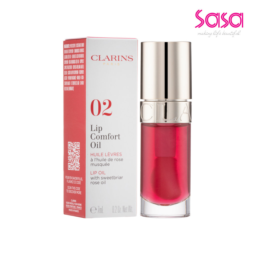 Clarins Lip Comfort Oil (02 Raspberry) (7ml) | Shopee Singapore