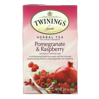 Twinings, Herbal Tea, Pomegranate & Raspberry, Caffeine Free, 20 Tea ...