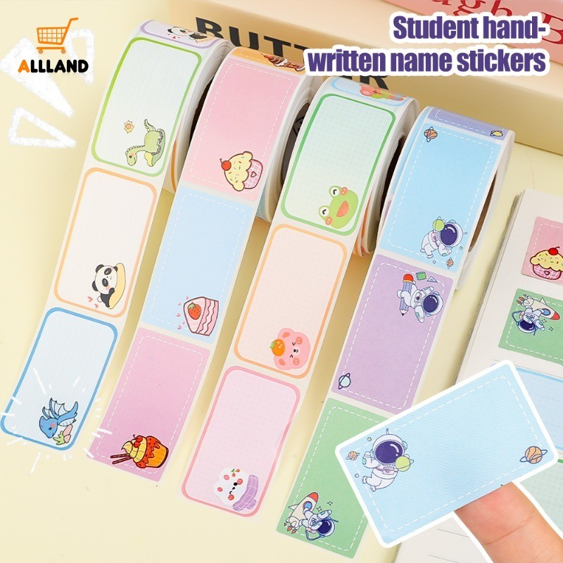 Cartoon Style Waterproof Name Sticker - Durable Handwritten Self ...