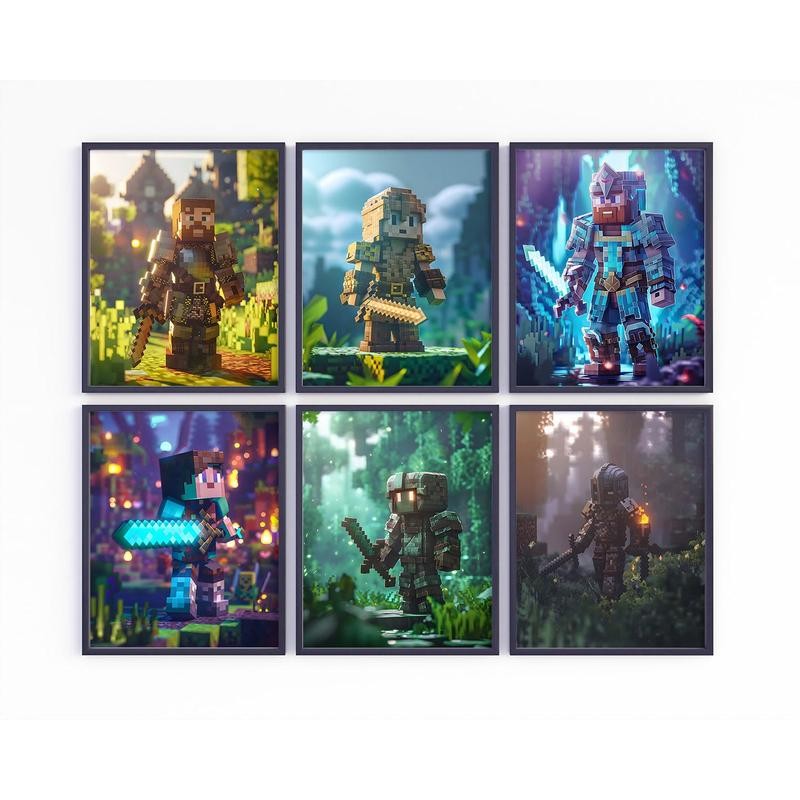 Warrior Steve With Netherite Sword Video Game Posters World Minecraft ...
