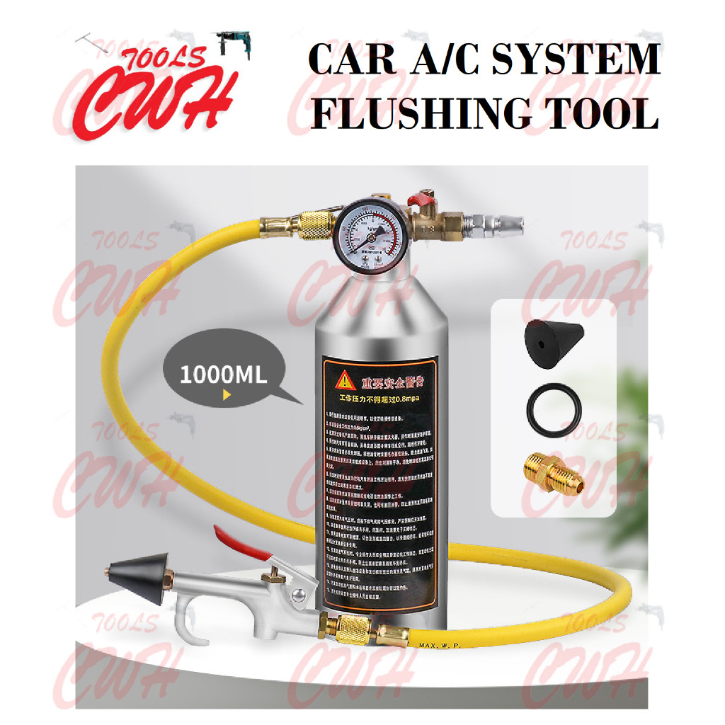 1000ML CAR VEHICLE AC AIR COND SYSTEM PIPE PIPING PIPELINE FLUSH ...