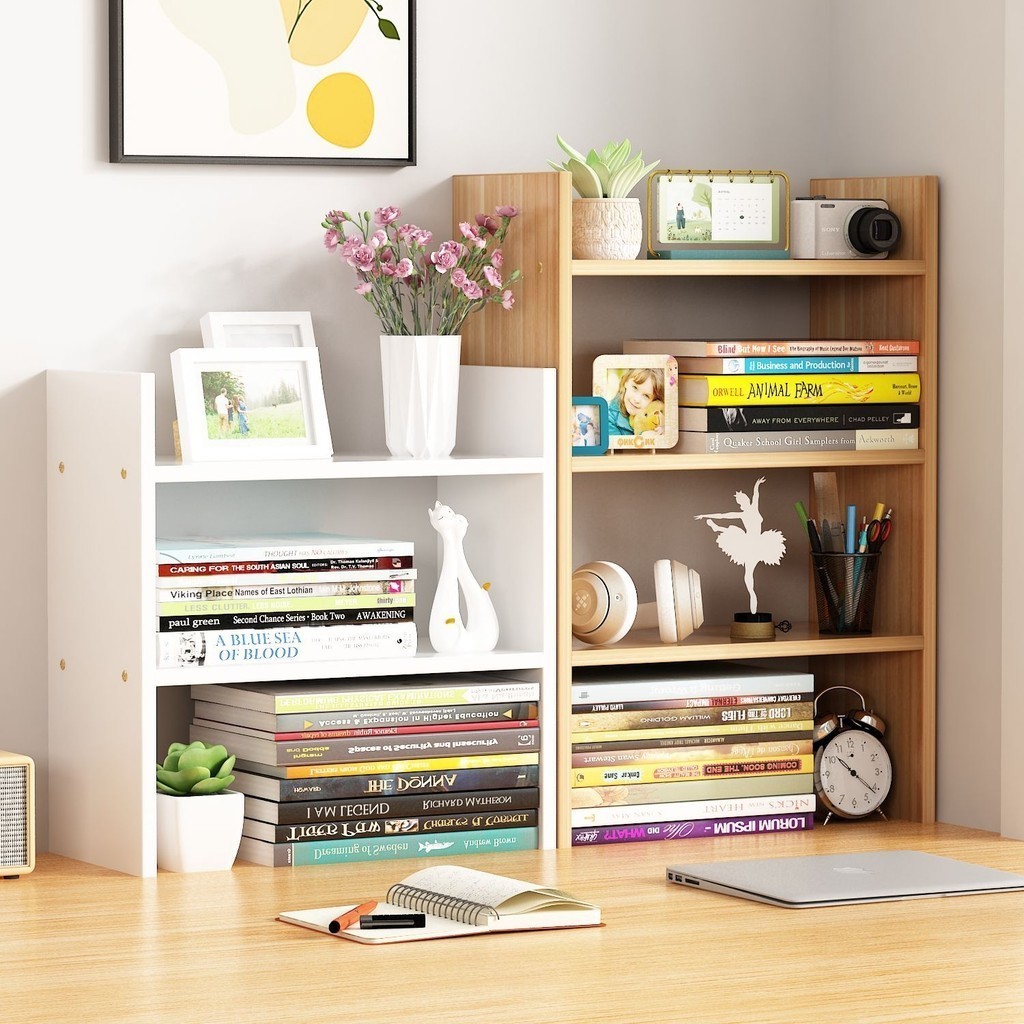 Desktop Bookshelf, Desktop Storage Rack, Office Desk Storage Rack ...
