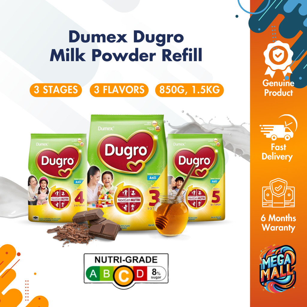 Dumex Dugro Milk Powder 850g/1.5kg - Stage 3 4 5, Strong Bones ...