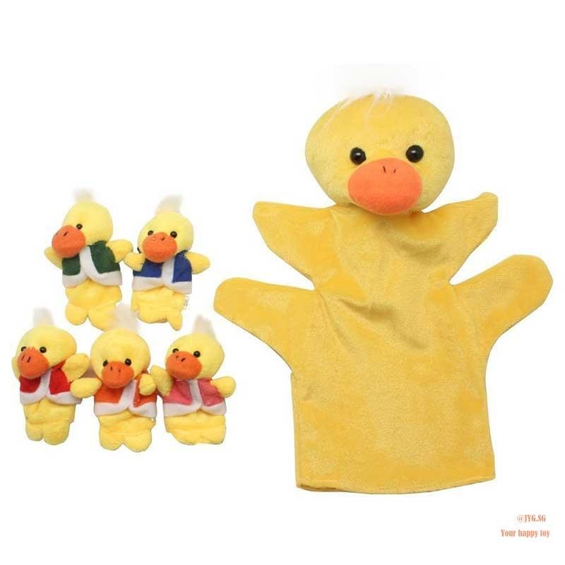 Cute Five Little Ducks Animals Hand Finger Puppets Story Telling ...