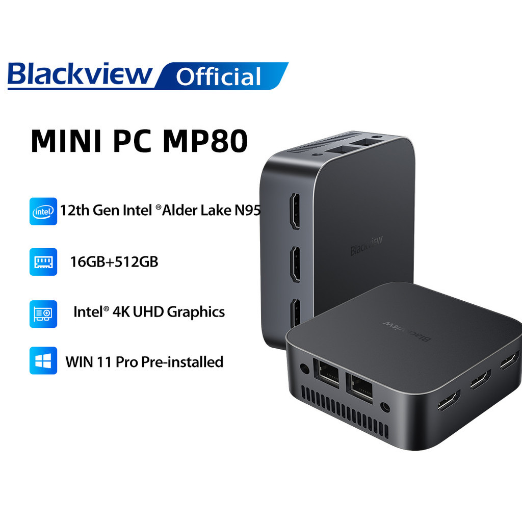 Blackview MP80 Mini PC 12th Gen Intel Alder Lake N95 N97 DDR5 16GB ...